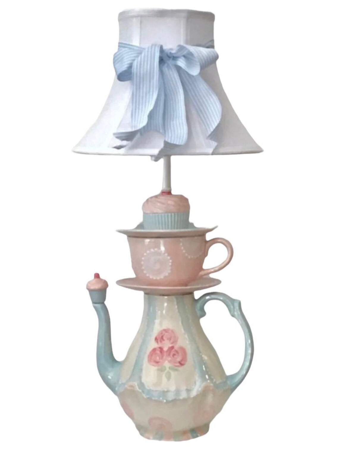 Teapot Lamp Cupcake Lamp Tea Party Decor - Etsy