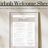 Airbnb Welcome Sign Guest Arrival Poster Wifi Info Sheet Airbnb Welcome ...