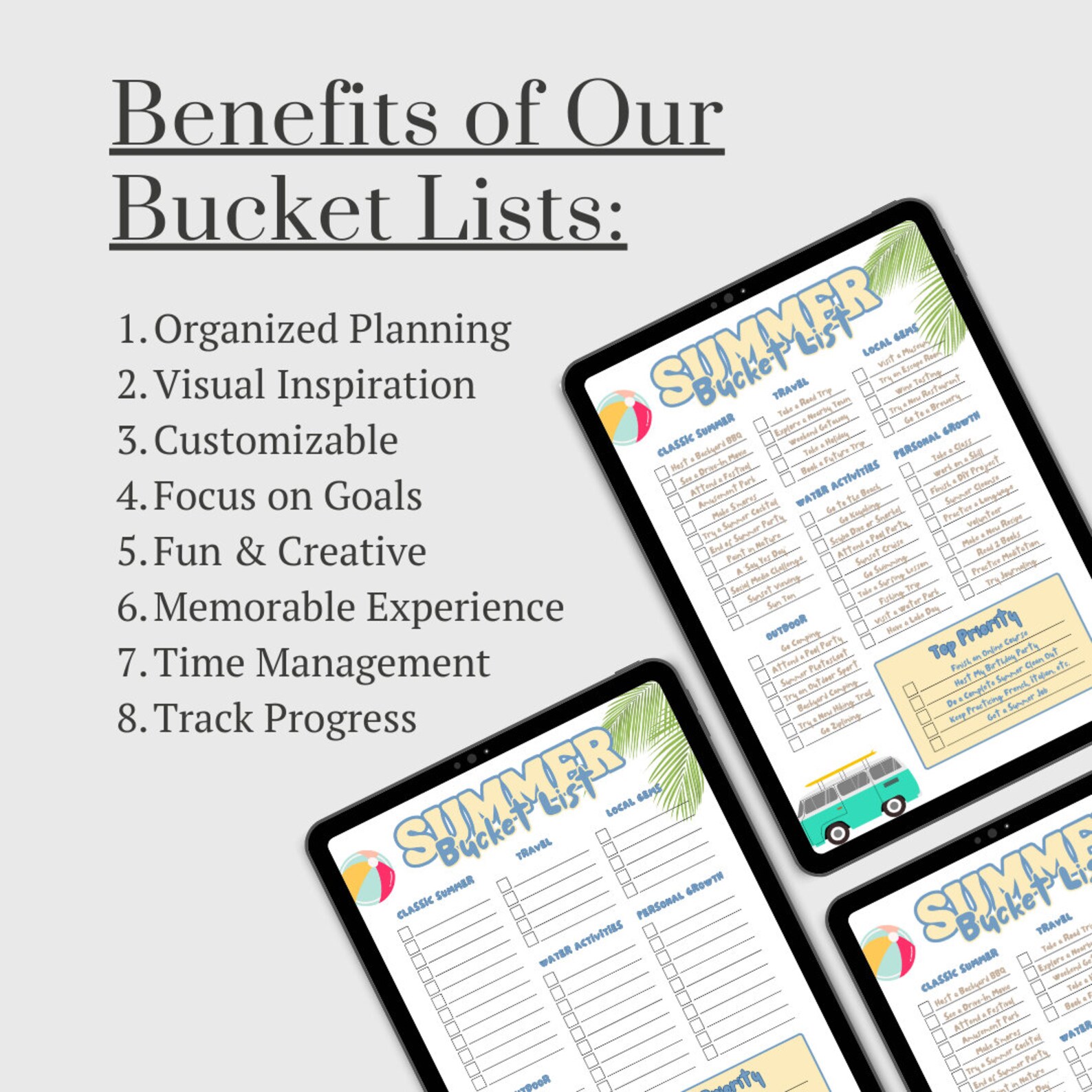 Summer Bucket List Printable | Editable Summer Bucket List | Summer Fun ...