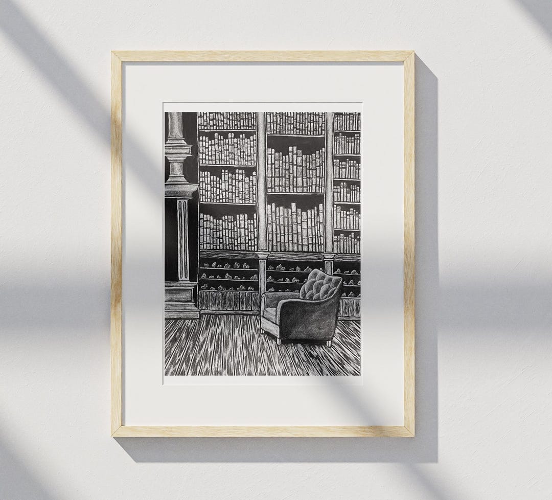 Library Study Art Print - Etsy