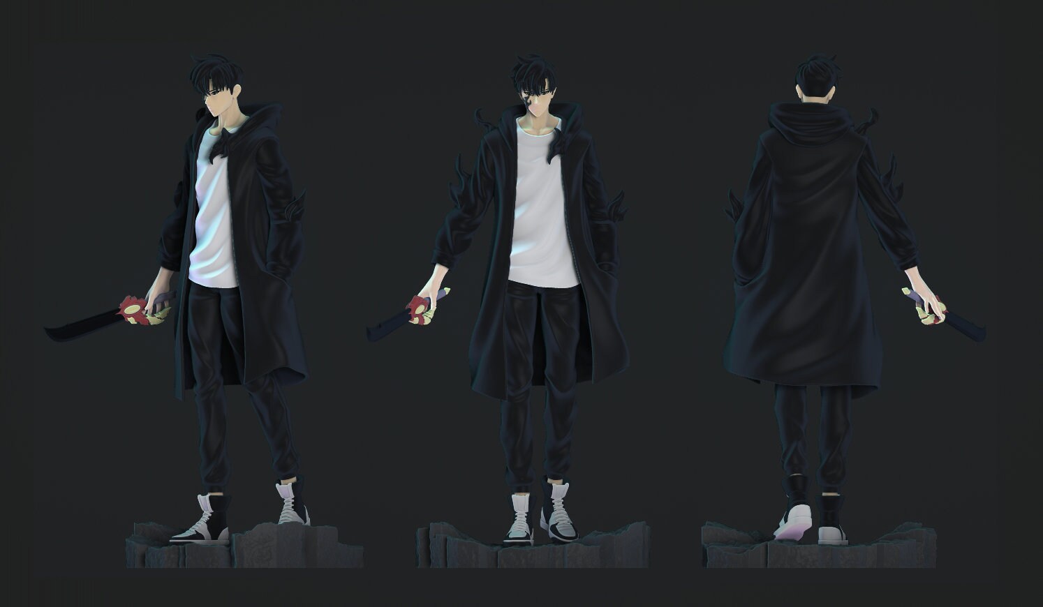 Sung Jinwoo - Solo Leveling STL Model for 3D Printing Digital Model ...