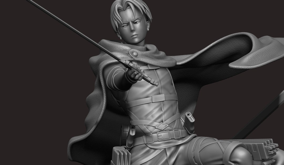 Modelo Levi Ackerman STL - Ataque ao Titã Impressão 3D - Etsy Portugal