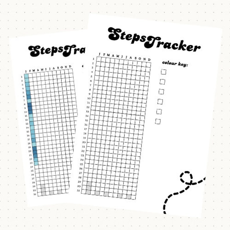 Step Tracker - A Year in Pixels - Etsy