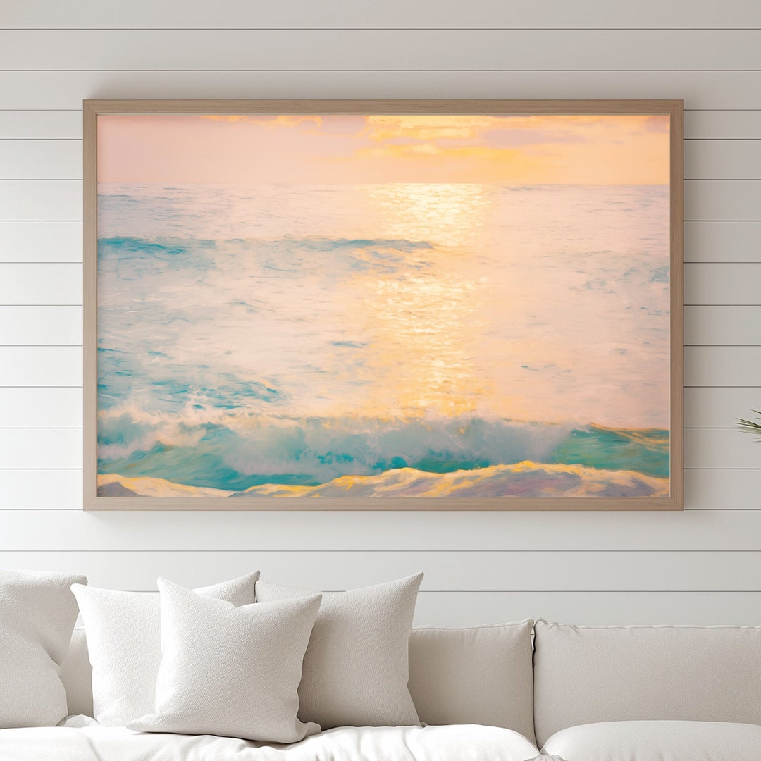 Golden Tide - Impressionist Painting Landscape Wall Art Print, Large ...