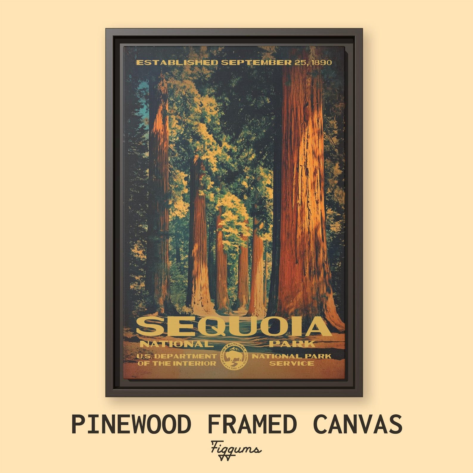Sequoia National Park Poster, California Travel Print, Home Decor, Wall ...