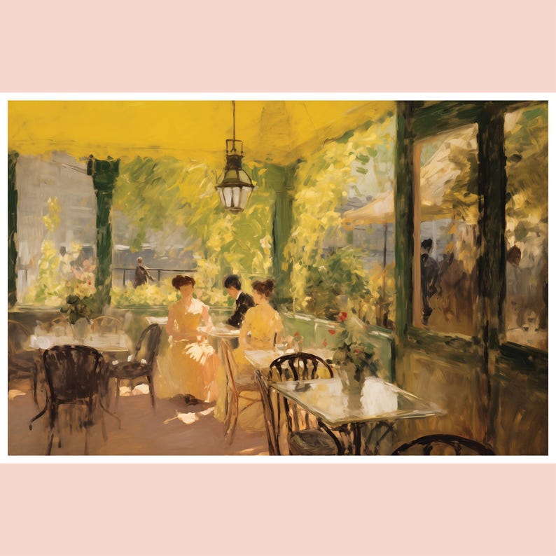 Sunday - Impressionist Painting Landscape Wall Art Print, Large Gallery ...