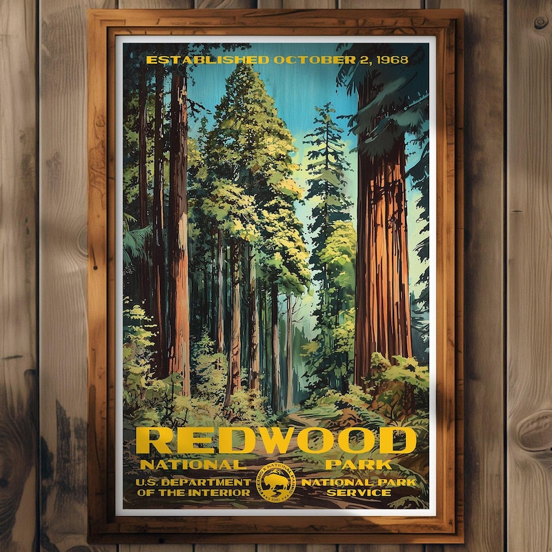 Redwood Print - Etsy