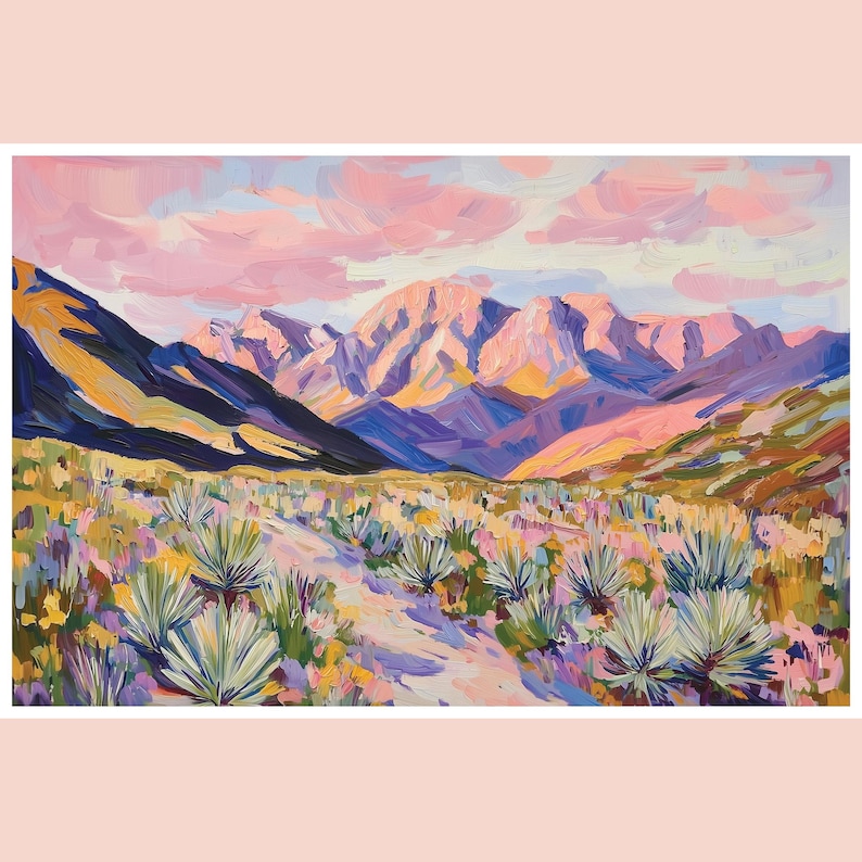 Sandia Mountains Sunset Painting, Albuquerque Desert Landscape Art, New ...