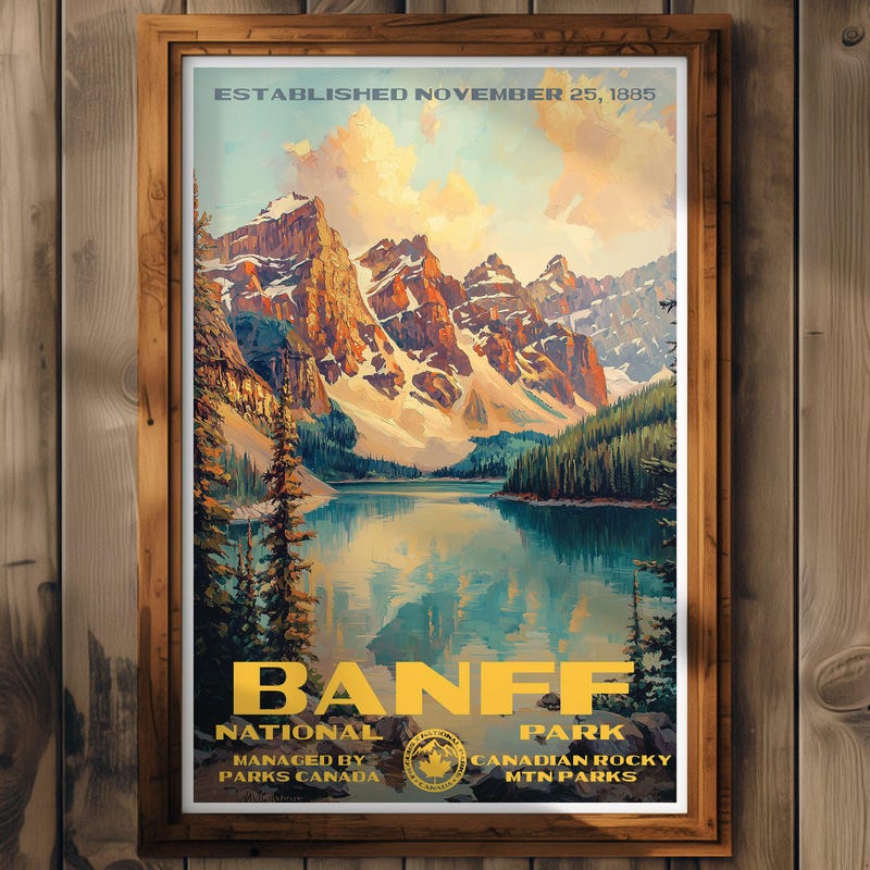 Canada National Park Travel Poster - Etsy