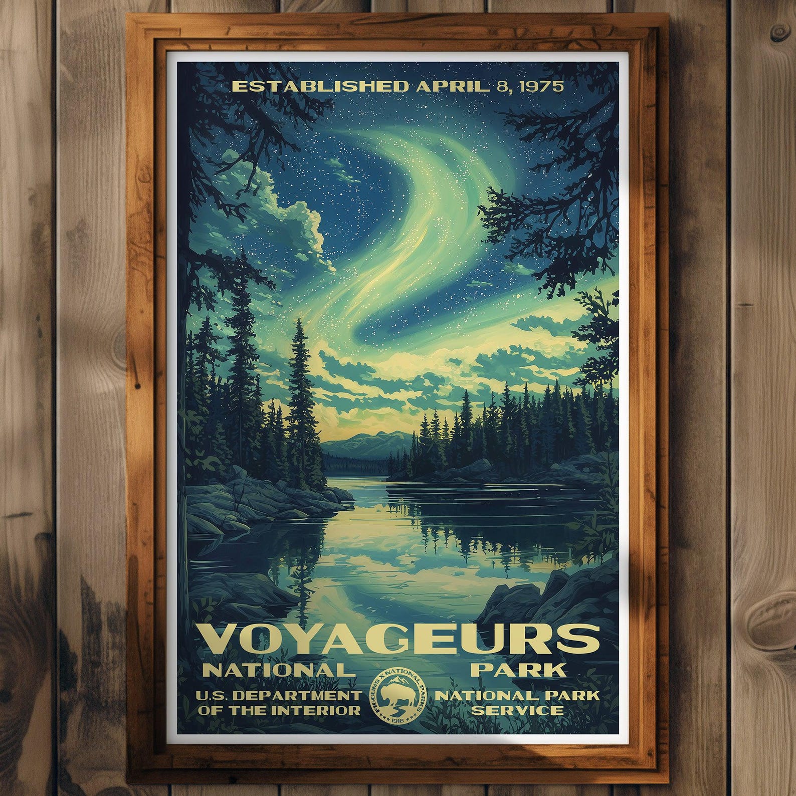 Voyageurs National Park Poster, Minnesota Travel Print, Home Decor ...