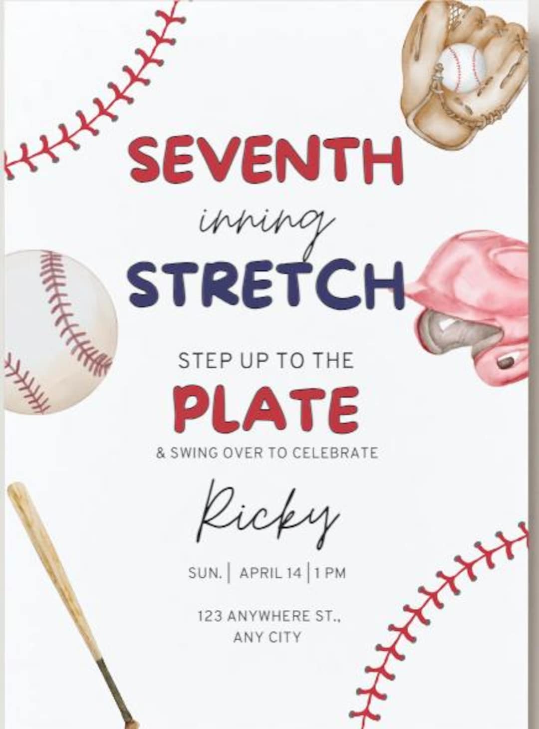 Baseball Birthday, 7th Inning Stretch, Sports Theme Birthday, Boys ...