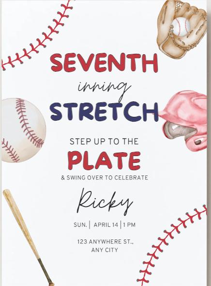 Baseball Birthday, 7th Inning Stretch, Sports Theme Birthday, Boys ...