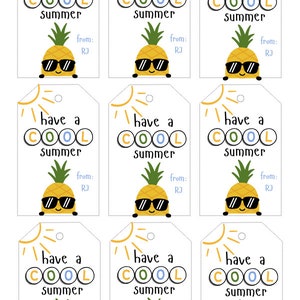 End of Year Gift Tag, Classmate Gift, Have a Cool Summer, Ice Pop, Gift ...