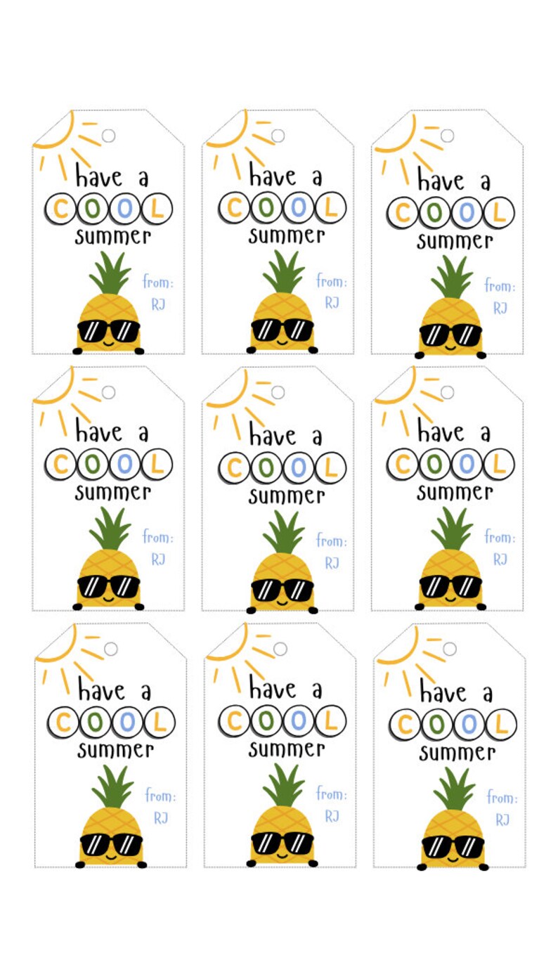 End of Year Gift Tag, Classmate Gift, Have a Cool Summer, Ice Pop, Gift ...