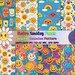 Retro Digital Papers,groovy Smiley Face Seamless Pattern,cute Smiley ...