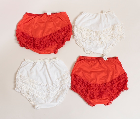 Vintage Lace Bloomer Panties by Partners Please - Red… - Gem