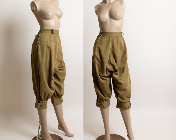 Vintage 1940s Knickerbocker Pants - Olive Green Brown 40s Knickers ...