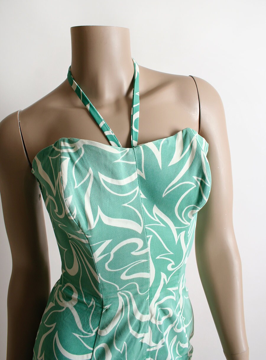 Vintage 1940s Bathing Suit 1950s Pin-up Mint Jade Green & | Etsy
