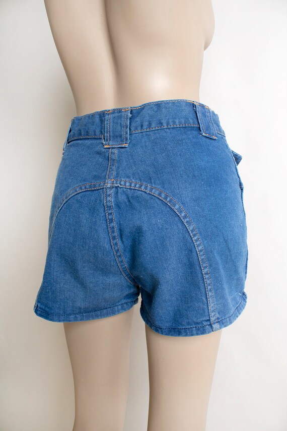 Vintage 1970s 1980s Denim Jean Shorts - Front Flap Po… - Gem