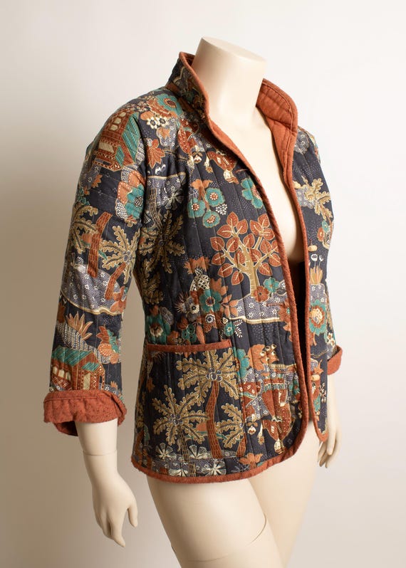 Vintage 1970s Quilted Jacket - 70s Fritzi Asian Japan… - Gem
