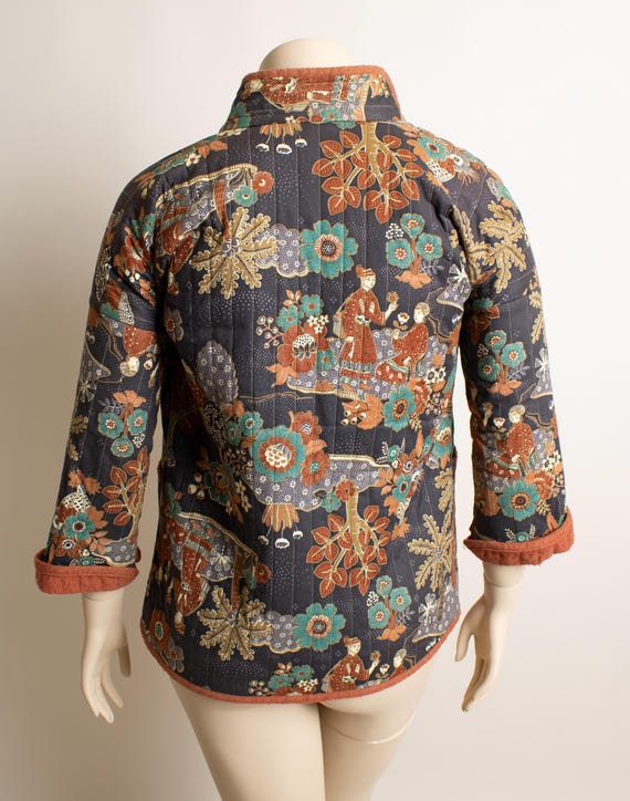 Vintage 1970s Quilted Jacket - 70s Fritzi Asian Japan… - Gem