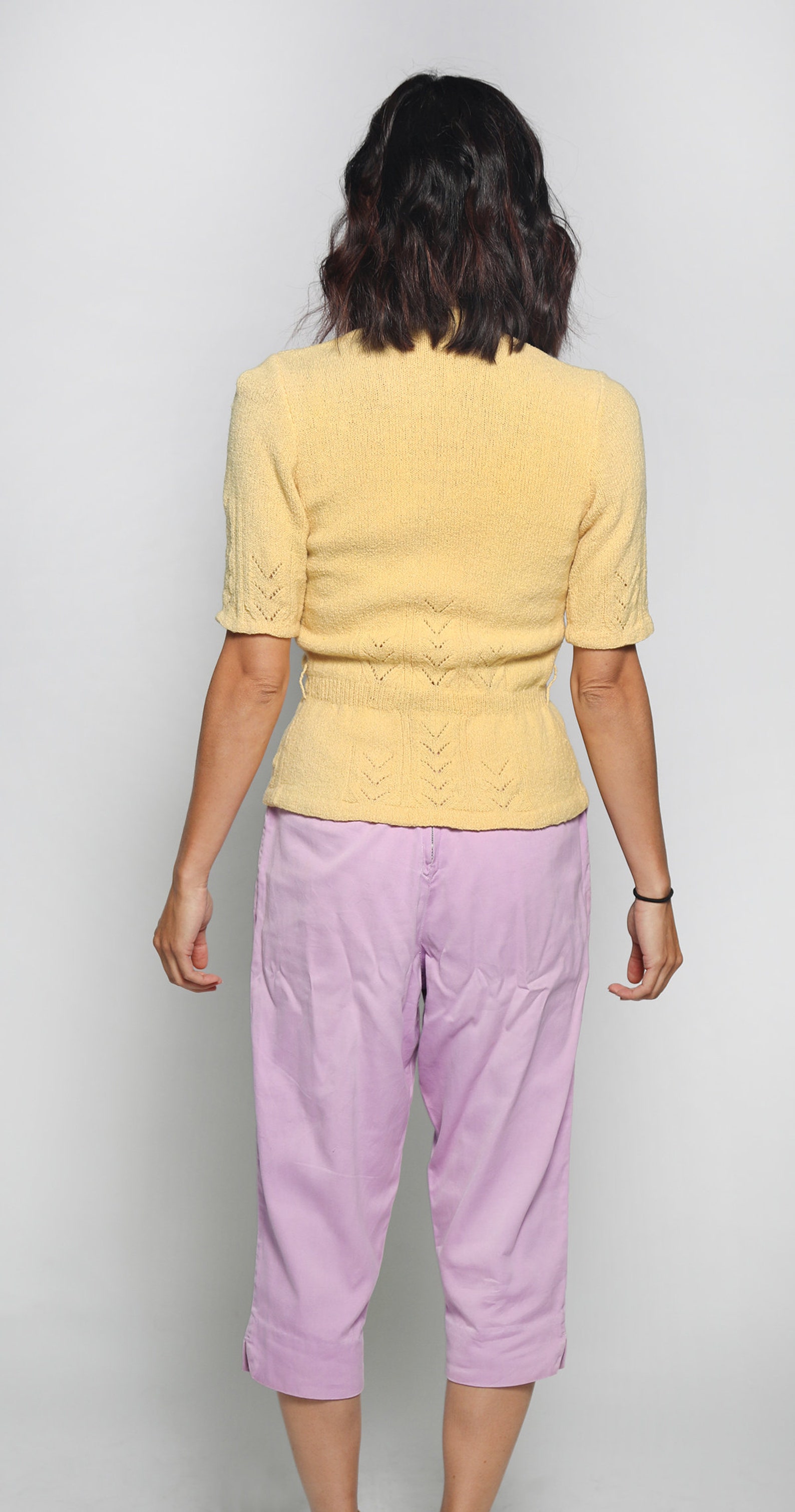 Vintage Lavender Clam Diggers - 1960s Purple Cotton Pedal Pushers ...