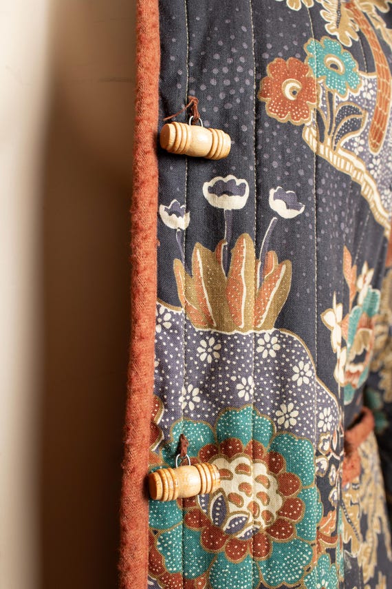 Vintage 1970s Quilted Jacket - 70s Fritzi Asian Japan… - Gem