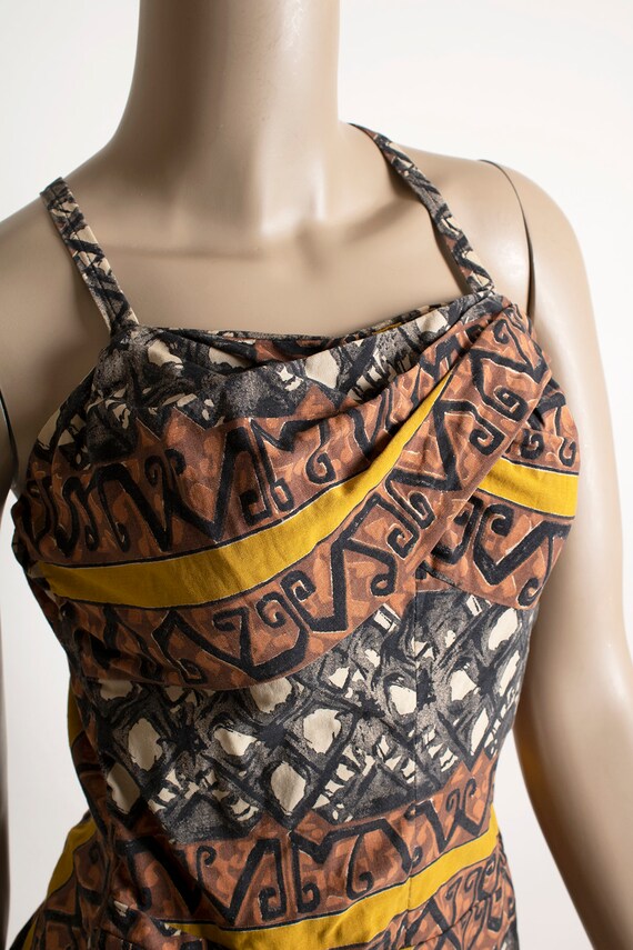 Vintage 1950s Bathing Suit - Rose Marie Reid Tiki Abs… - Gem