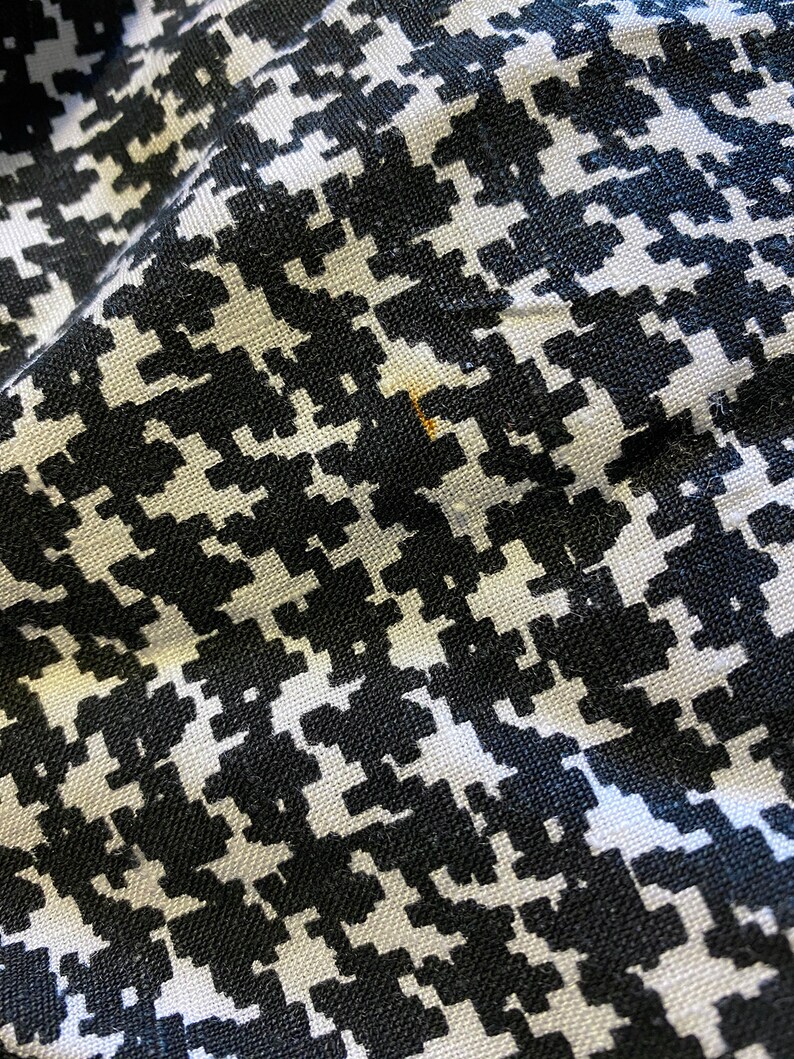 Vintage 1960s Dress Houndstooth Print Black and White Box | Etsy