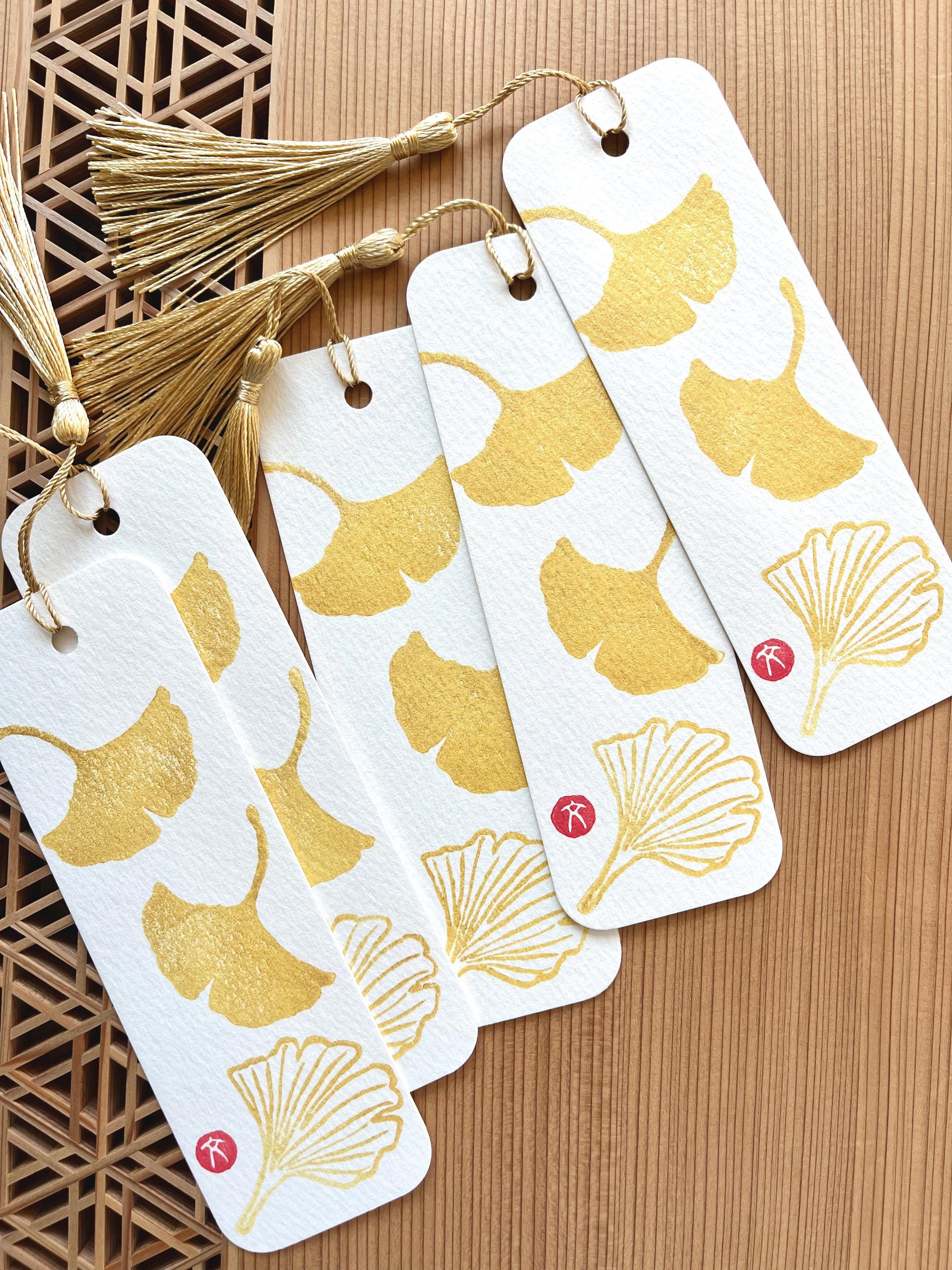 Ginkgo Leaf Bookmark | 銀杏 | Hand Carved | Hand Printed | Original Art ...
