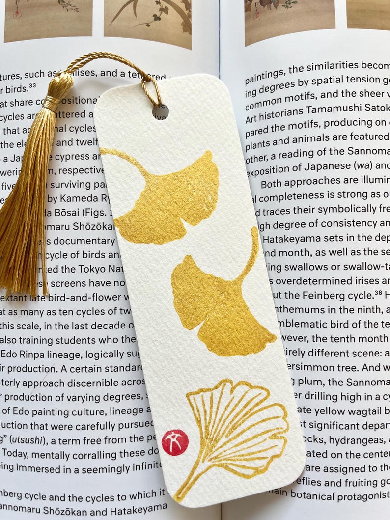 Ginkgo Leaf Bookmark | 銀杏 | Hand Carved | Hand Printed | Original Art ...
