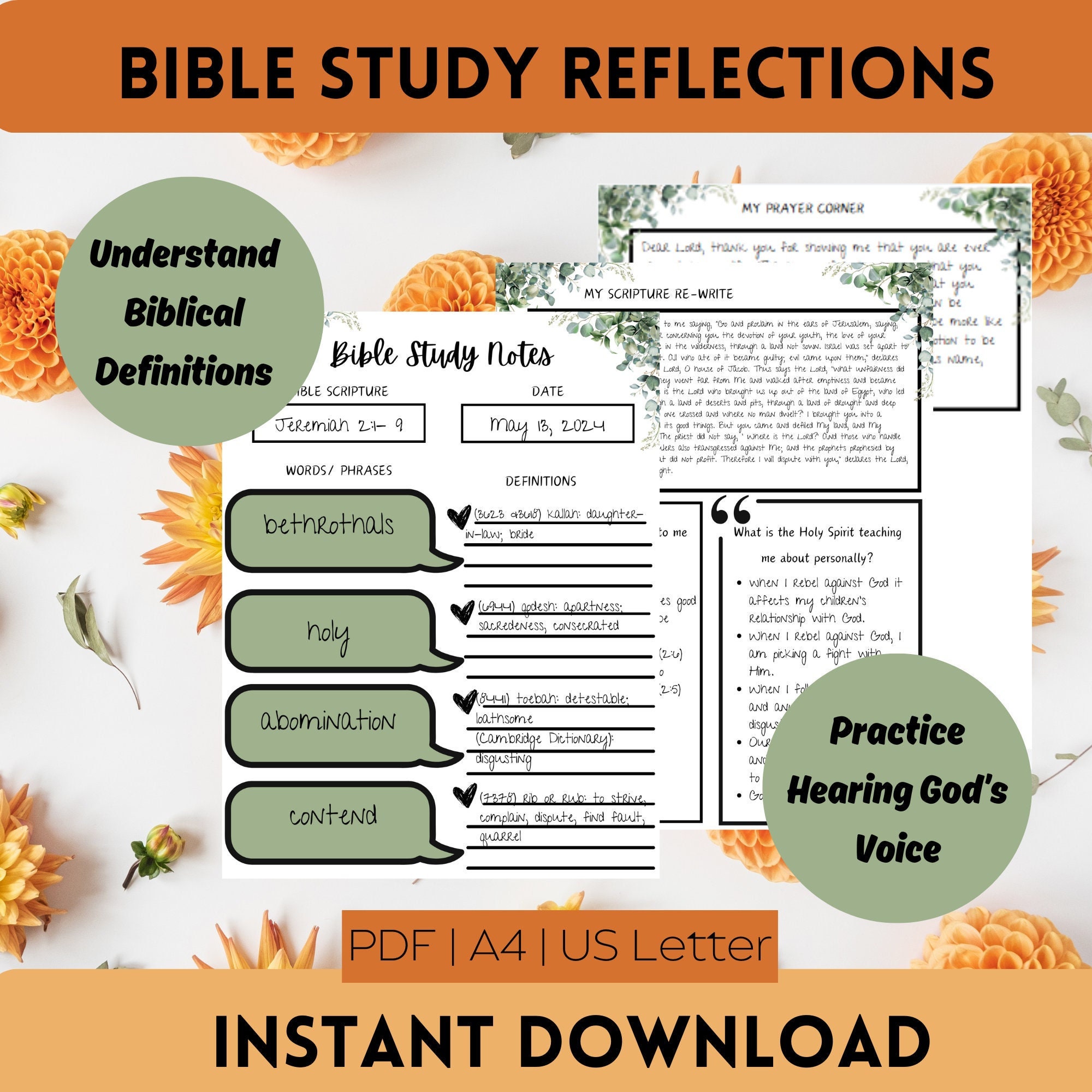 Bible Study Notes | Bible Study Printable | Word Study Journal | Bible ...