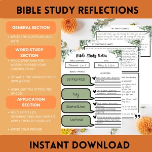 Bible Study Notes | Bible Study Printable | Word Study Journal | Bible ...