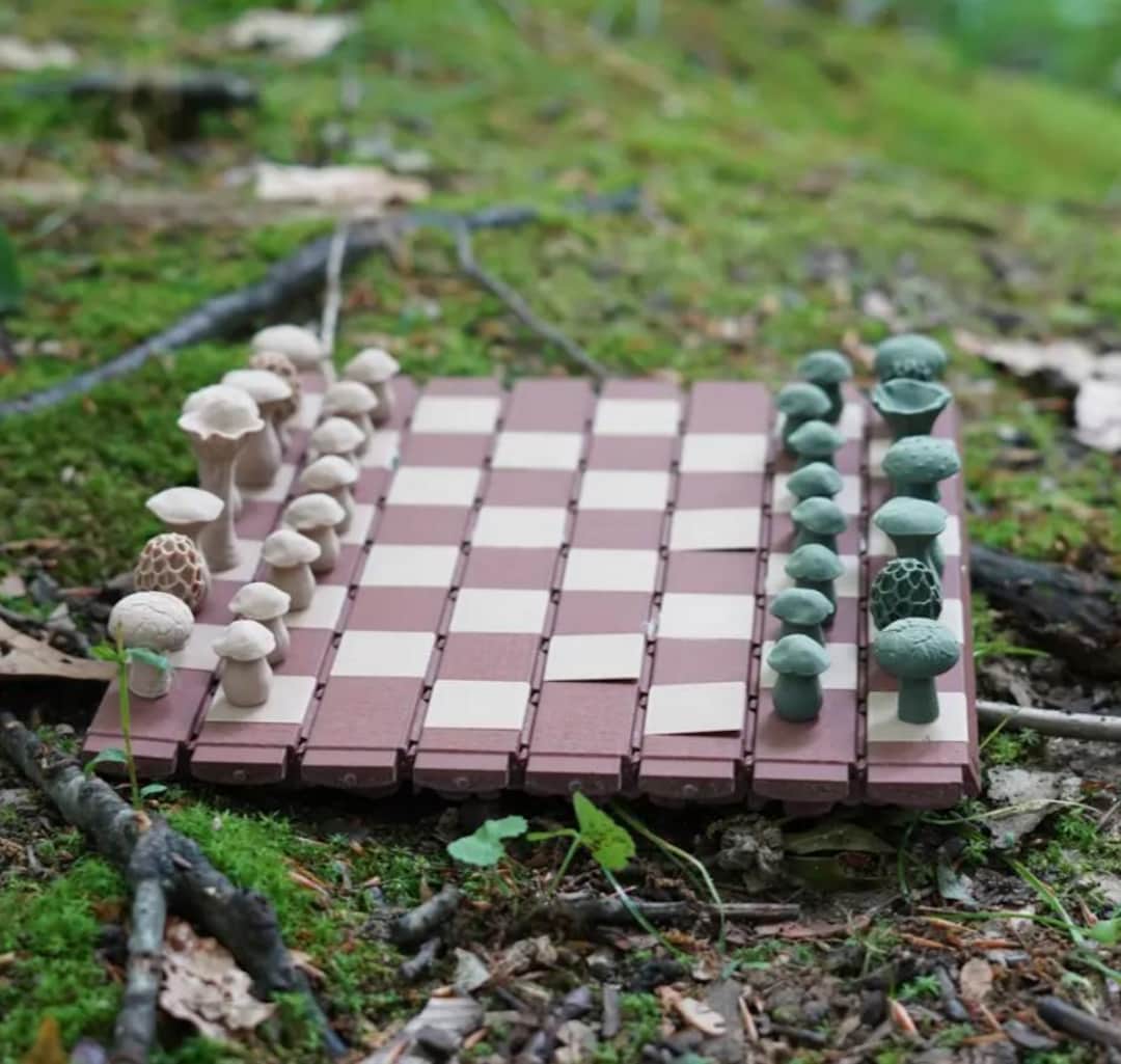 Forest Chess & Checkers – A Portable Woodland Delight - Etsy