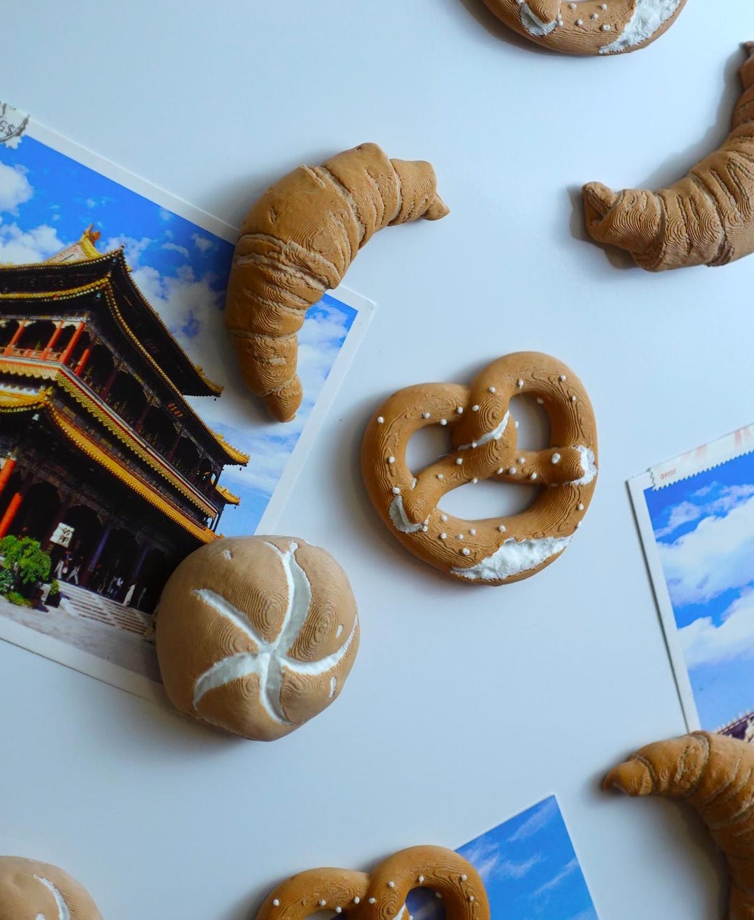Bakery Delight Magnets | Croissant, Pretzel and Roll | Custom Size and ...
