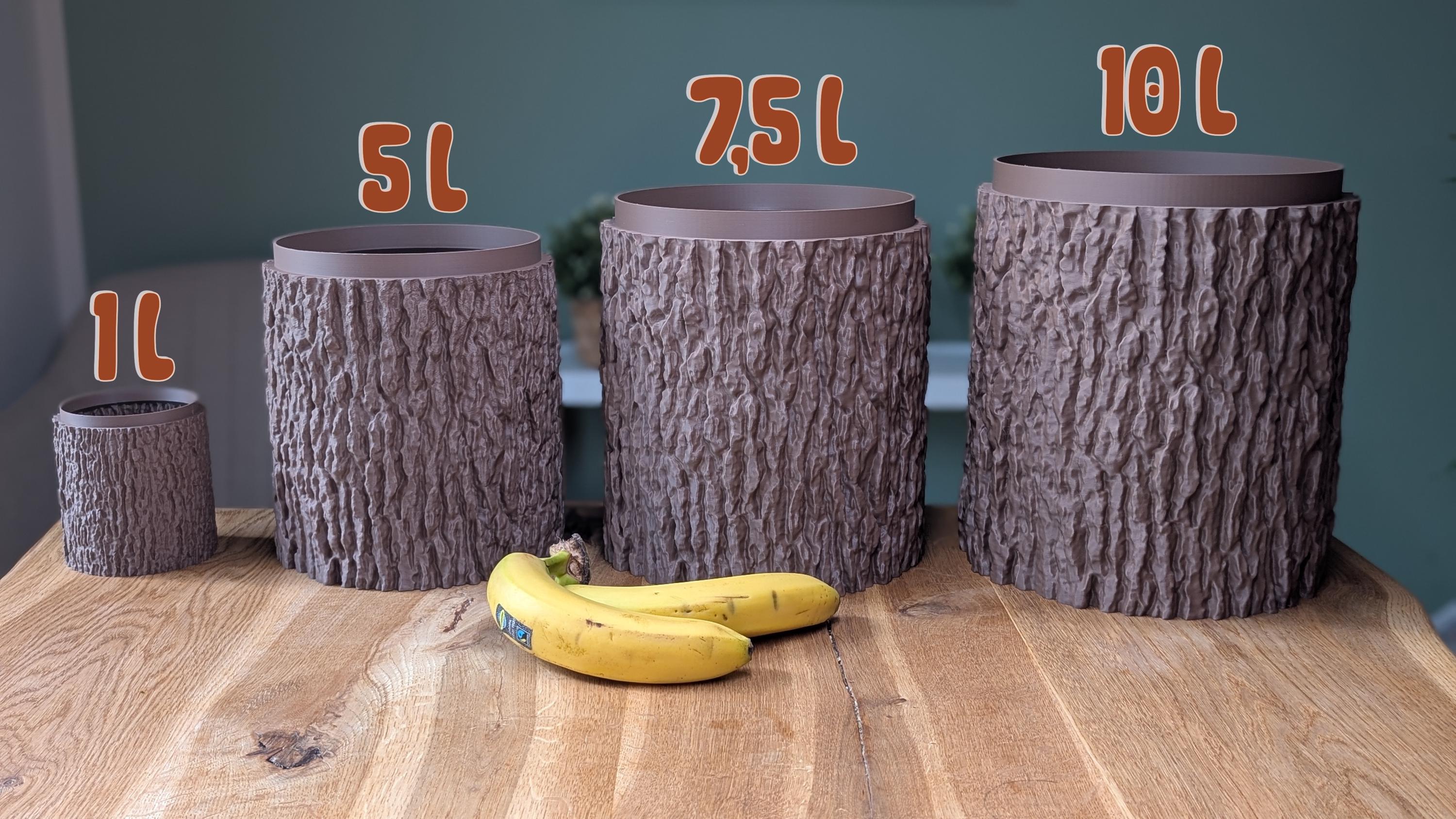 Alnus Glutinosa Tree Stump Trash Can: Rustic Cabin Decor With Swing Lid ...