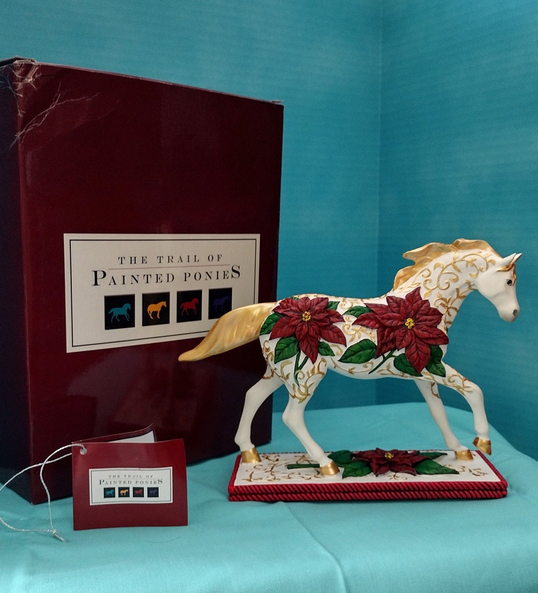 Trail of Painted Ponies POINSETTIA PONY 1E 0177 RETIRED 01/2010 With ...