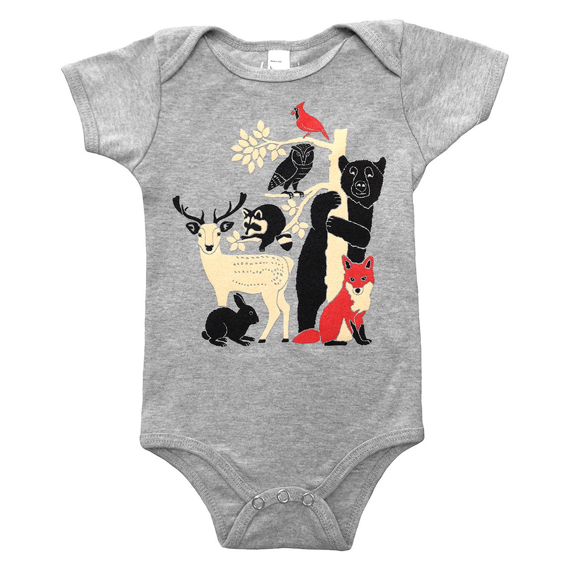 BABY Forest Friends Animal Infant One Piece Boy Romper Girl - Etsy
