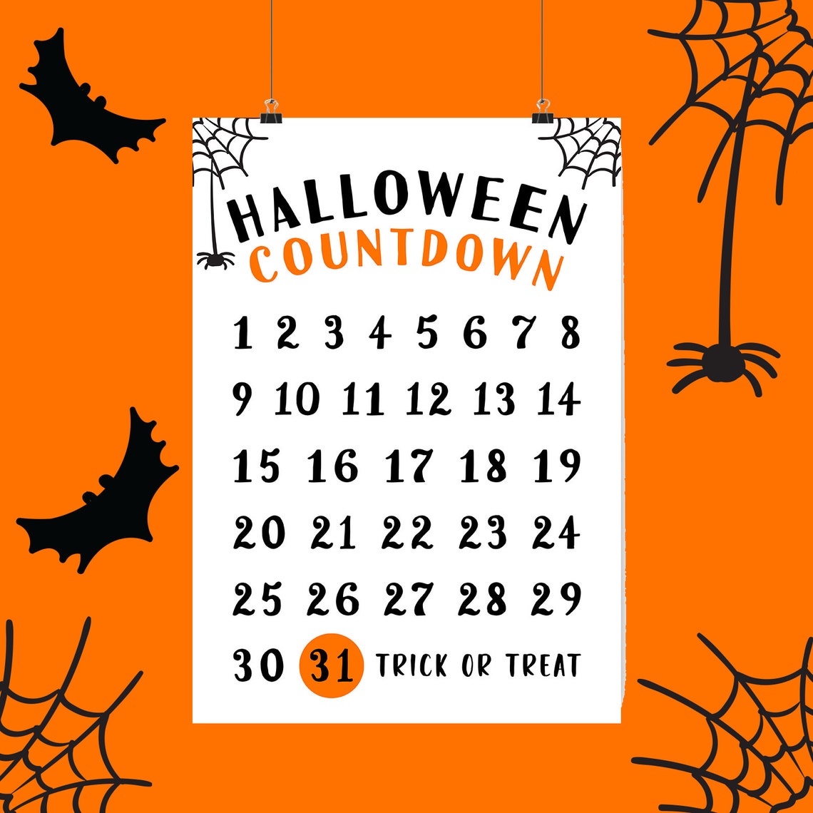 Halloween Countdown, Countdown to Halloween, Autumn Decorations ...