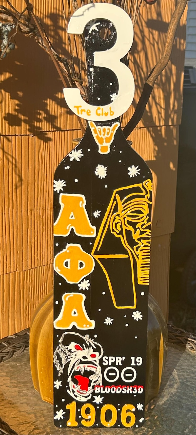 Custom Wooden Greek Paddle | Handcrafted Sorority and Fraternity ...