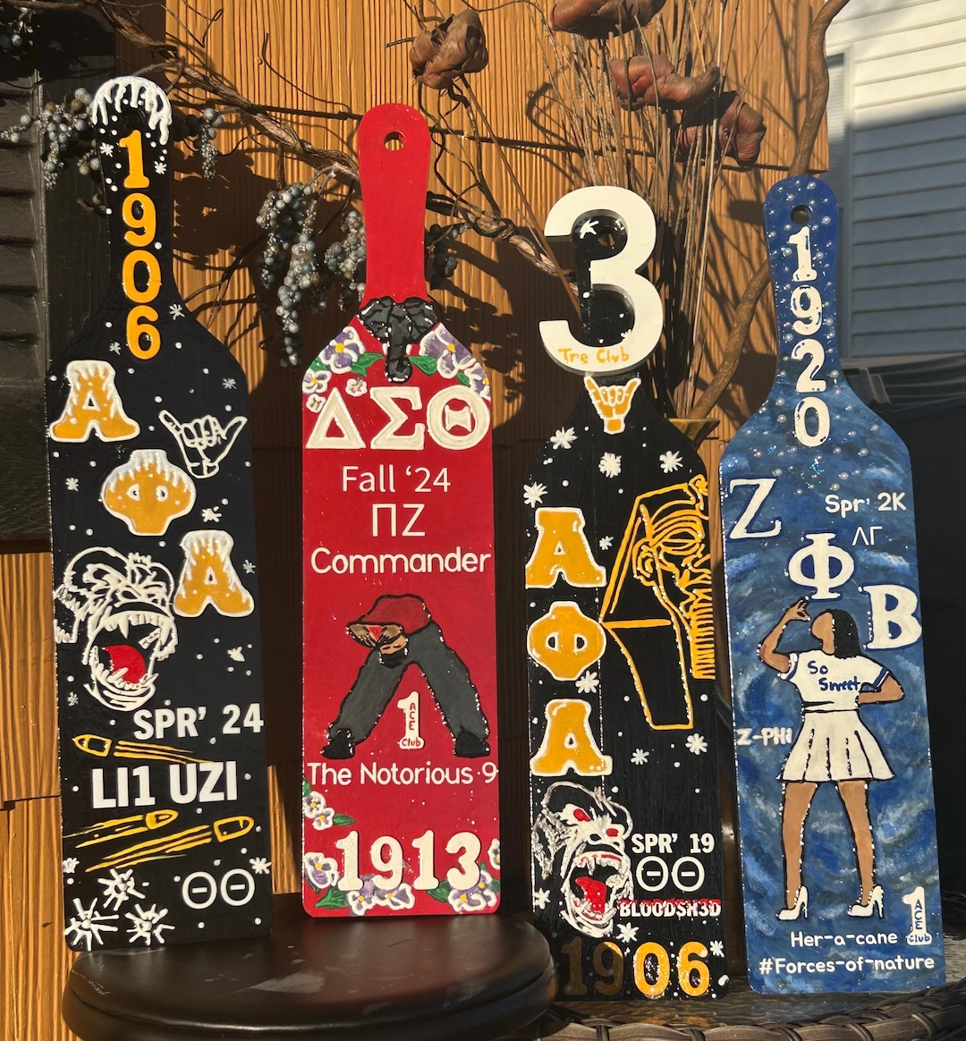 Wooden Decorated Paddle - Etsy