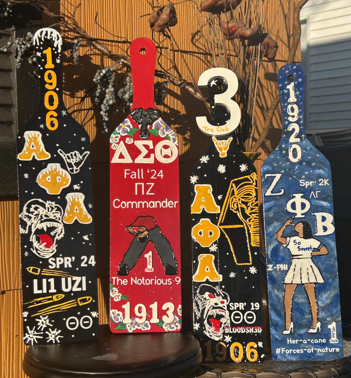 Custom Wooden Greek Paddle | Handcrafted Sorority and Fraternity ...