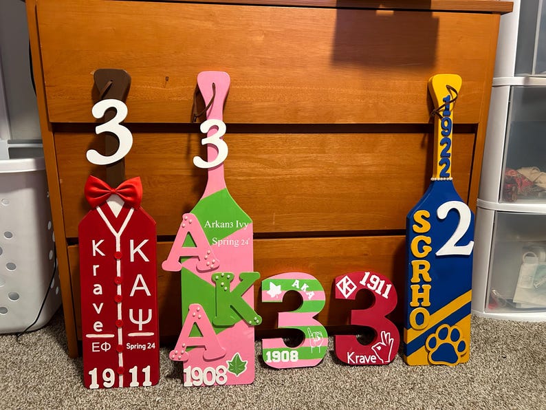 Wooden Decorated Paddle - Etsy