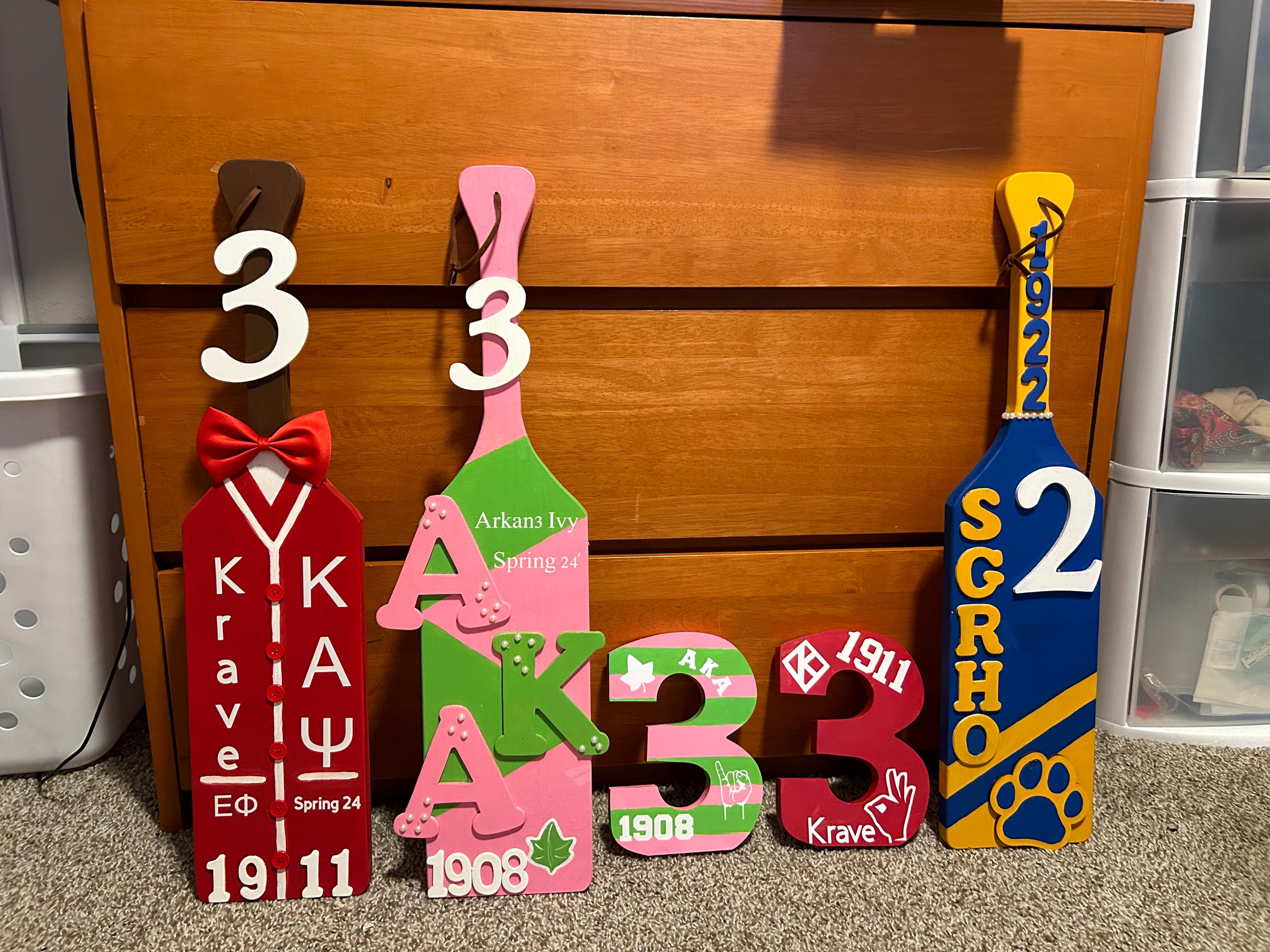Custom Wooden Greek Paddle | Handcrafted Sorority and Fraternity ...