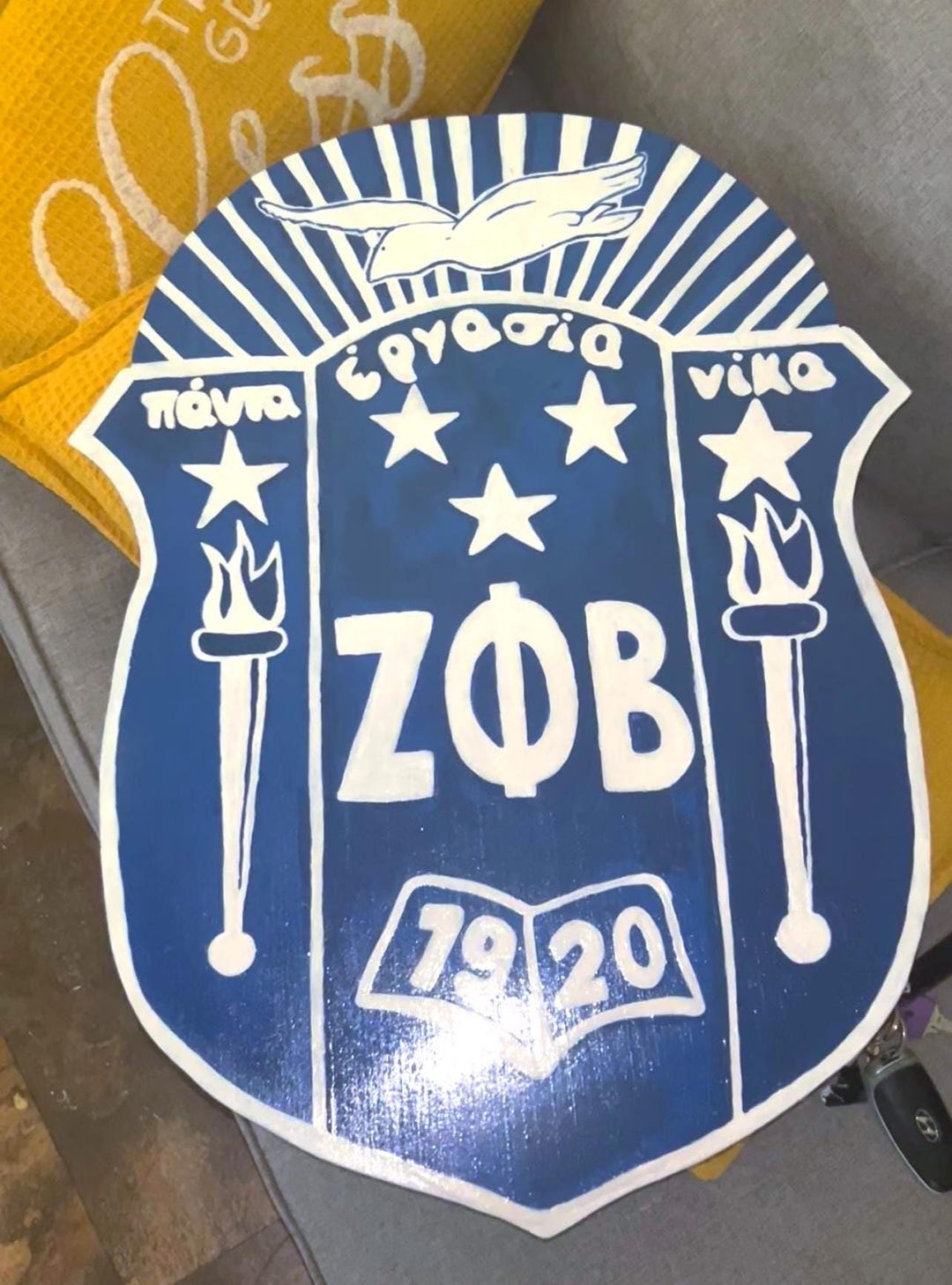 Custom Handheld Greek Sorority or Fraternity Shield - Etsy