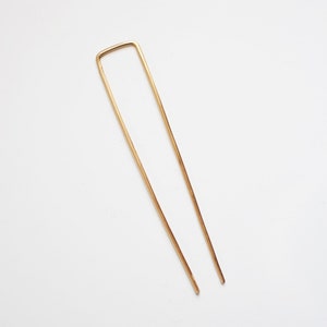 Square Brass Hair Pin | Brass Hair Clip | Brass Hair Stick | Brass Hair ...
