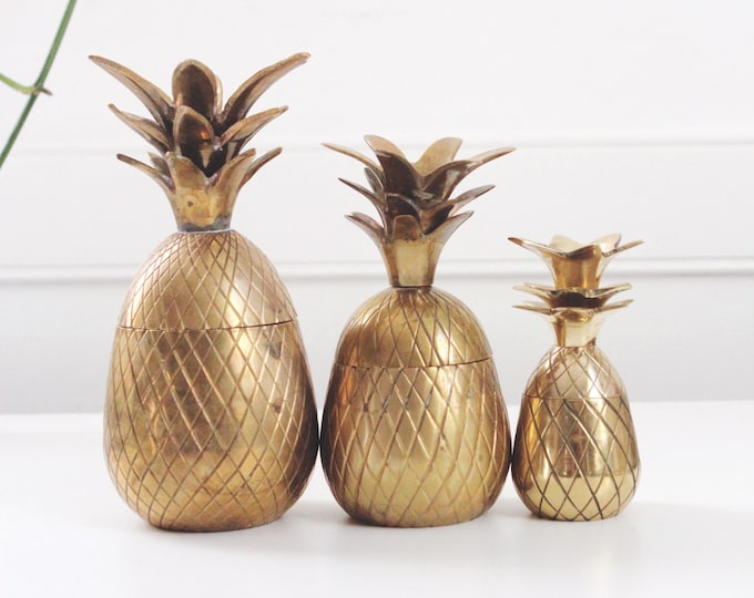 Gold Pineapple Storage Pot - Etsy