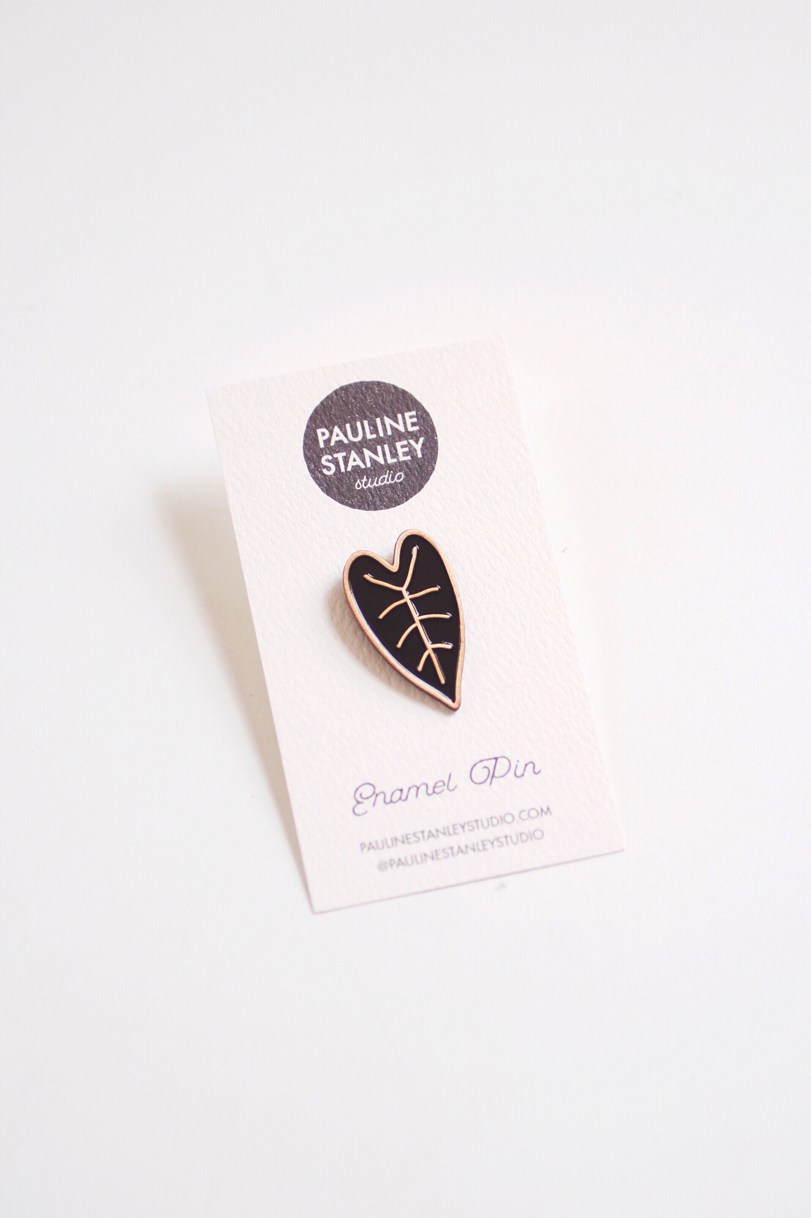 Heart Leaf Enamel Pin | Leaf Lapel Pin | Leaf Enamel Pin | Nature Pin ...