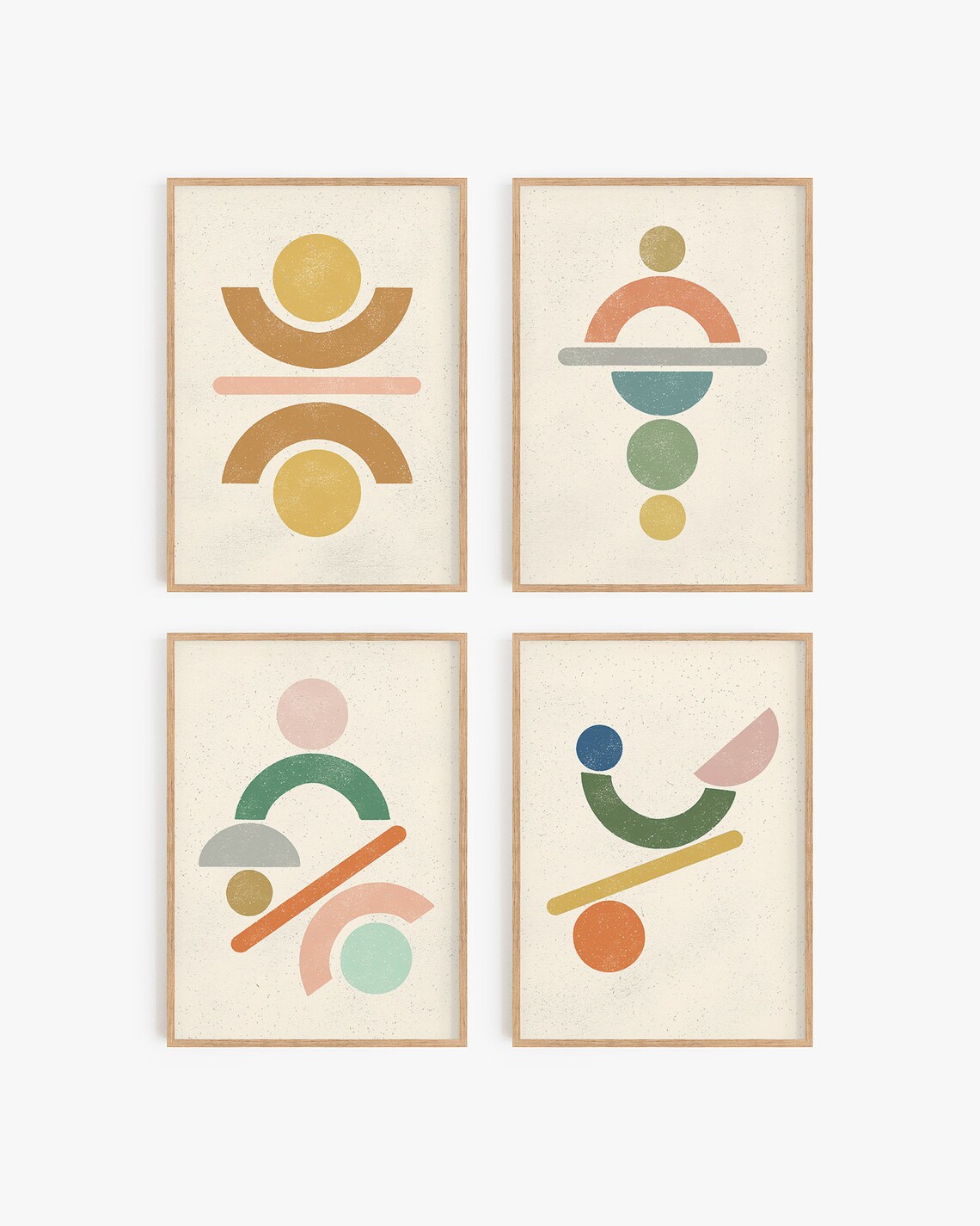 Balance Shapes Wall Art Print Multicolor Modern Wall Art | Etsy