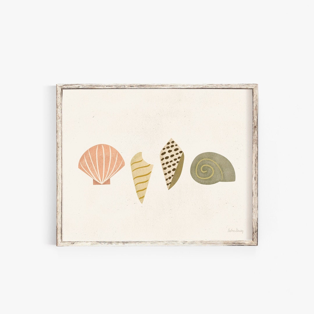 Beach Shells Wall Art Print - Etsy
